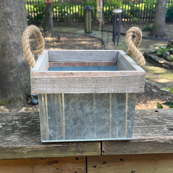 Storage & Organization | Rustic Farmhouse Tin Box With Handles | Poshmark
